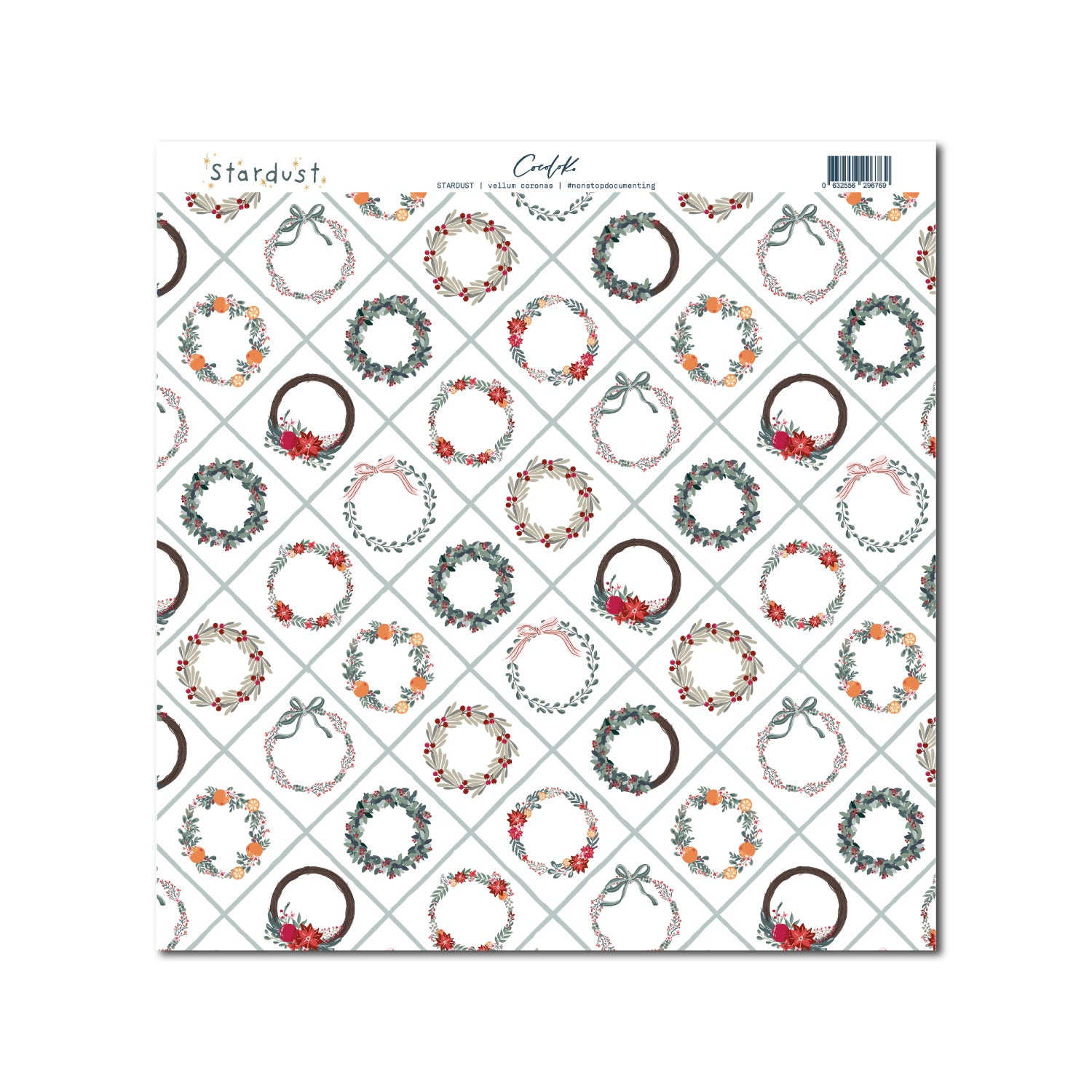 Vellum 12x12 a una cara "Coronas" Stardust – Cocoloko